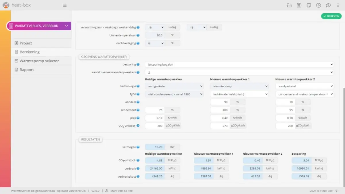 Warmteverliesberekeningen maken kan ook eenvoudig met Heat-Box